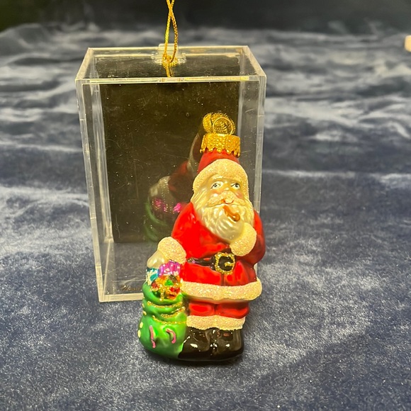 Holiday | Unique Treasures Glass Santa Ornament With Case | Poshmark